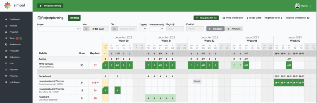 Projectplanning - Simpul Kennisbank